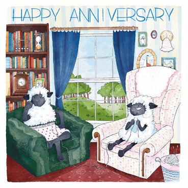 ECR109 - Anniversary Sheep Greeting Card (6 Cards) – The Heart of a ...
